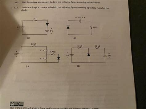 Solved 105 Find The Voltage Across Each Diode In The
