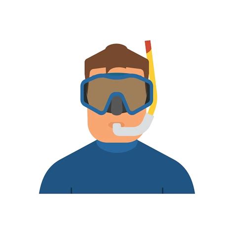 Premium Vector Scuba Man With Snorkeling Mask Icon