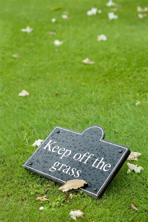 Keep Off The Grass Stock Image Image Of Notice Information 10699791