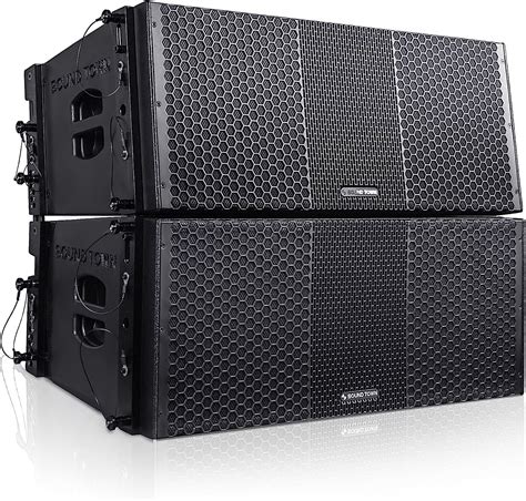 Sound Town ZETHUS Pair Of Dual 10 Inch Powered Line Array Speaker