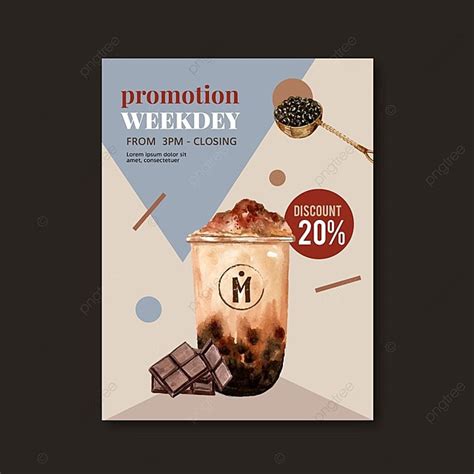 Brown Sugar Bubble Milk Tea Set Template Download On Pngtree