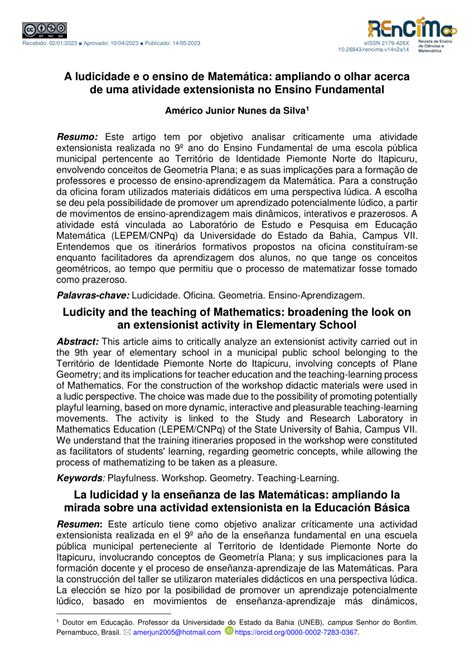 Pdf A Ludicidade E O Ensino De Matemática Ampliando O Olhar Acerca