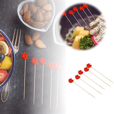 Elysia Chinese New Year Toothpick 100pcs Year Fruit Toothpicks Fruit