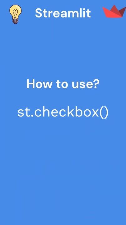 How To Use Streamlit Checkbox Youtube