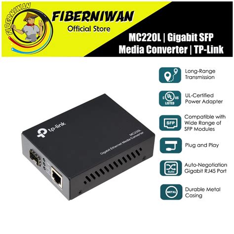 TP Link MC220L Gigabit SFP Media Converter Shopee Philippines