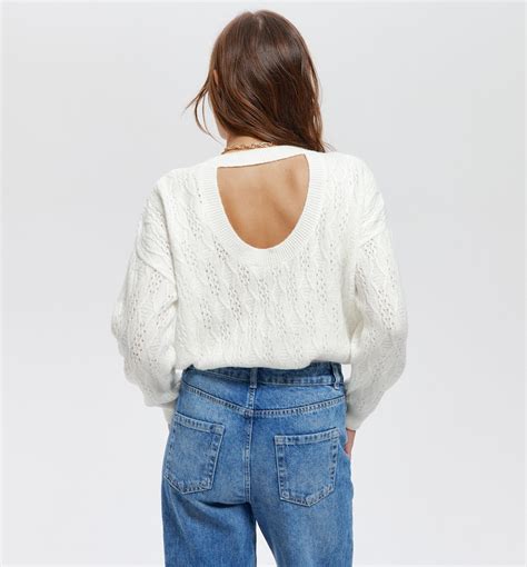 Cable Knit Jumper Ecru
