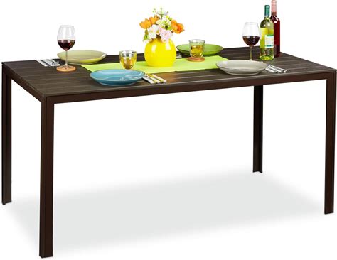 Relaxdays Tuintafel Lang Eettafel Voor Tuin Balkon Terras 74 5x155