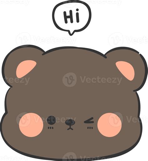 Cute Bear Head Cartoon Element 10792589 Png