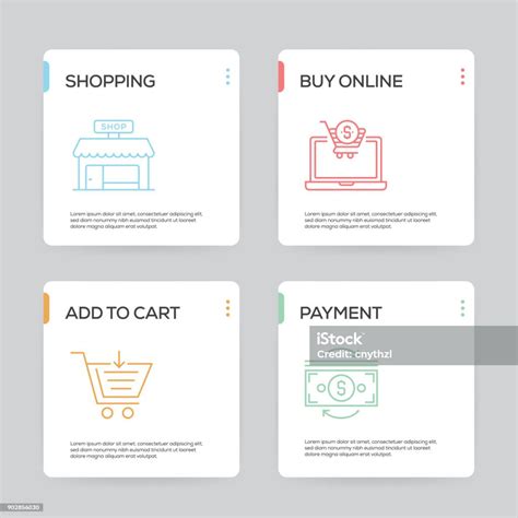 Templat Desain Infografis Ecommerce Ilustrasi Stok Unduh Gambar