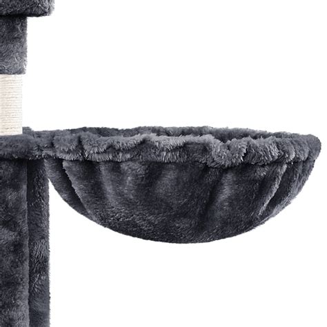 Yaheetech Large 67 H Double Condo Multi Level Cat Tree Tower Dark