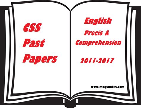 Css English Precis And Comprehension Past Papers Pdf 2011 17