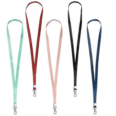 Neck Hanging Strap Name Tag Lanyards For Men In Events Black Silk Rope