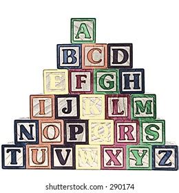 Illustration Stack Abc Blocks Az On Stock Photo 290174 Shutterstock