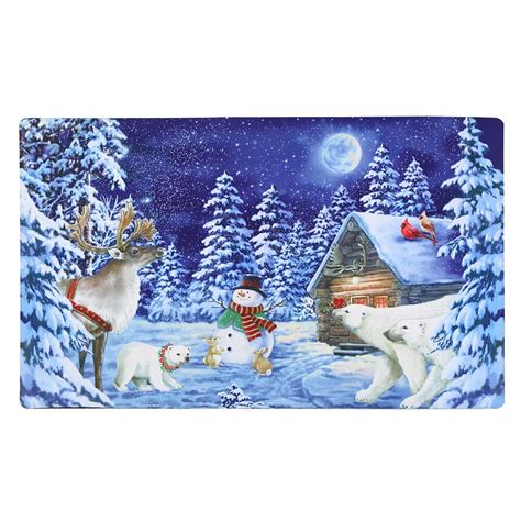 Ih Casa Decor Ih Casadecor 18 X 29 Printed Rubber Mat White