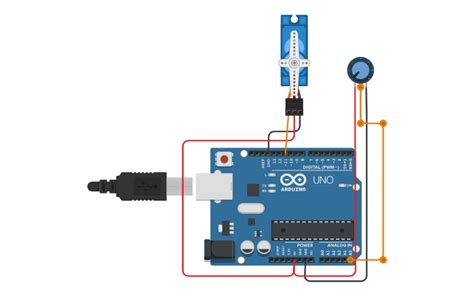 Circuit Design Controlando O Motor Tinkercad