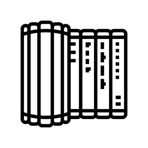 Bamboo Scroll Taoism Line Icon Vector Illustration 28086517 Vector Art