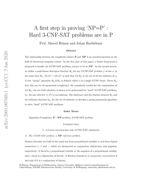 Hard 3 Cnf Sat Problems Are In P A First Step In Proving Npp Deepai