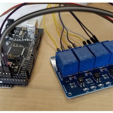 Channel Relay Module Connected To The Arduino MEGA Microcontroller Download Scientific