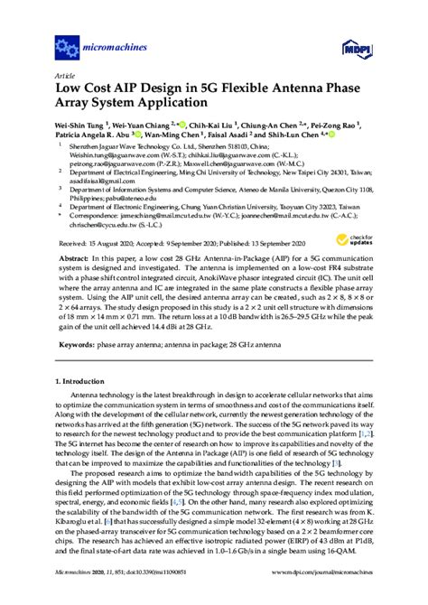 Pdf Low Cost Aip Design In 5g Flexible Antenna Phase Array System