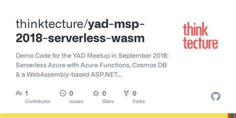 Github Thinktecture Yad Msp Serverless Wasm Demo Code For The