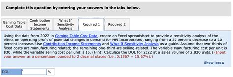 solved required 1 using the data from 2022 in gaming table