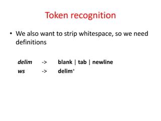 Recognition Of Tokens PPTX