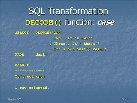 Ppt Sql Transformation Oracle And Ansi Standard Sql Powerpoint