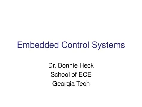 Ppt Embedded Control Systems Powerpoint Presentation Free Download