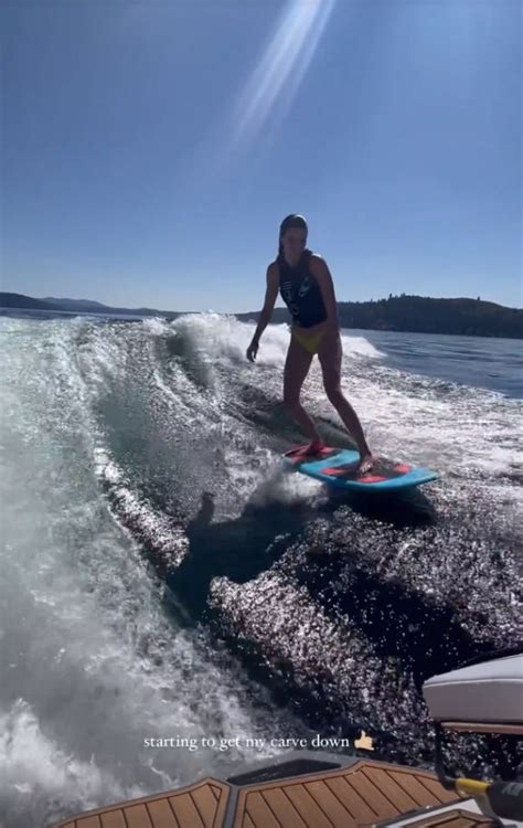 Kendall Jenner Shows Off Her Teeny Waist While Wakesurfing And Flaunts