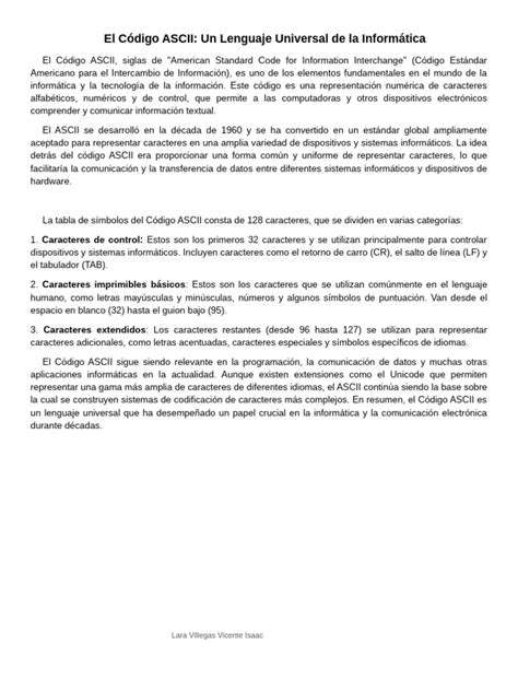 Codigo Ascii Pdf Codigo Ascii Pdf