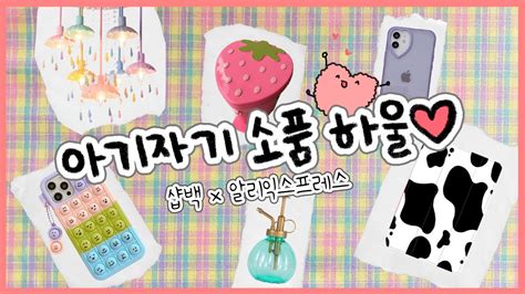 냅다 귀여운 소품 언박싱ง ˙ω˙ว💗 알리익스프레스 집꾸템 미니 하울🌷 Feat 샵백 Youtube