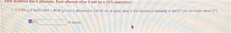 Solved Each question has 5 attempts. Each attempt after 3 | Chegg.com