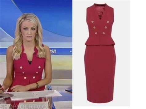 Fox And Friends April 2022 Carley Shimkuss Pink Military Button