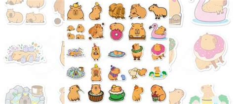 Наклейки стикеры Милая Капибара 50шт купить в Ижевске Хобби и отдых Авито
