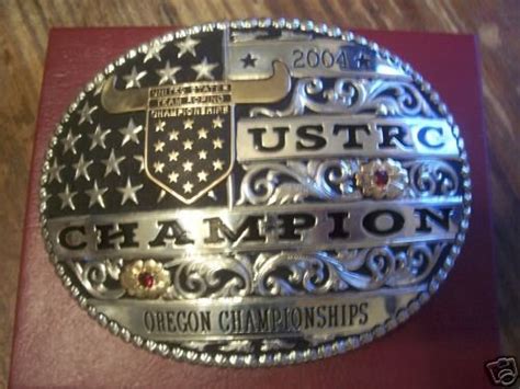 Gist Trophy Team Roping Buckle Won Oregon Ustrc Ropin 32816839