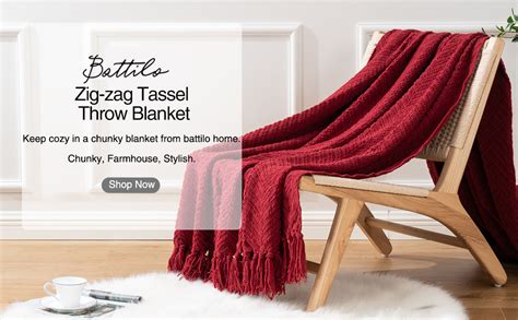 Battilo Red Throw Blanket For Christmas Decor Burgundy Knit Throw