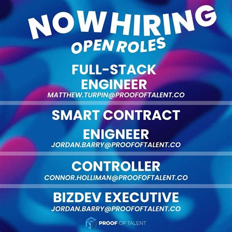 Proof Of Talent On Linkedin Crypto Blockchain Web3 Hiring Nowhiring Jobopportunities