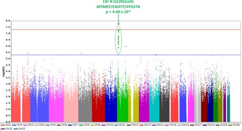 Manhattan Plot For The Gwas Of Cognitive Resilience To Amyloidosis The
