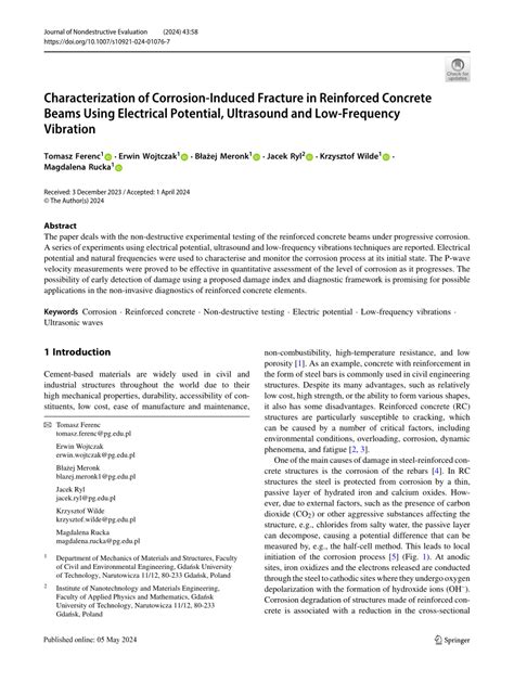 Pdf Characterization Of Corrosion Induced Fracture In Reinforced Concrete Beams Using