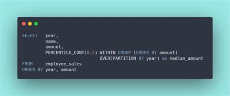 Faizan Mulla 🟢 On Linkedin Sql Windowfunctions Percentilecont