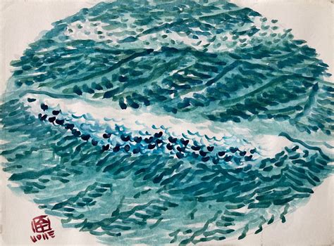 林銓居 《碧綠色的海湧》aquamarine waves 2023 mind set art center