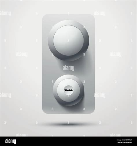Front View Realistic Door Handle With Lock Stock Vector Image And Art Alamy