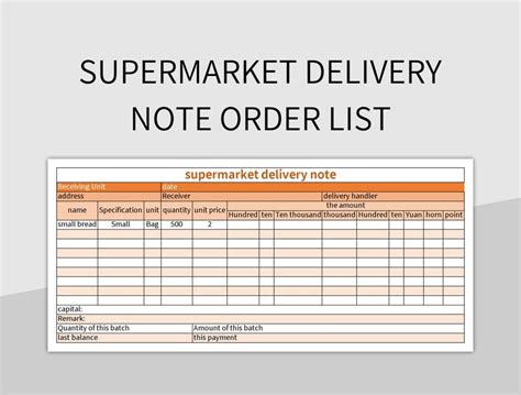 Free Order List Templates For Google Sheets And Microsoft Excel Slidesdocs