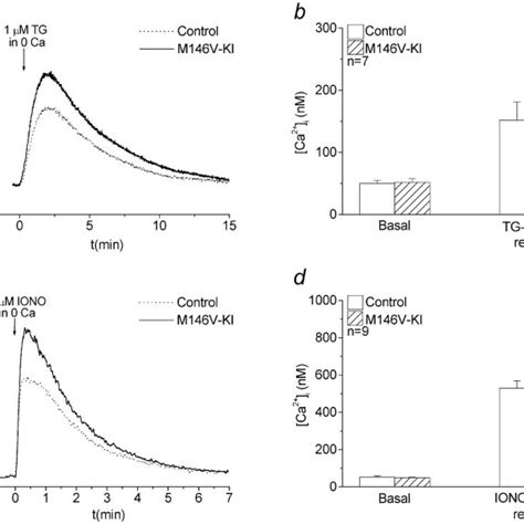 Intracellular Calcium Store Content Is Elevated In Ps1m146v Ki Download Scientific Diagram