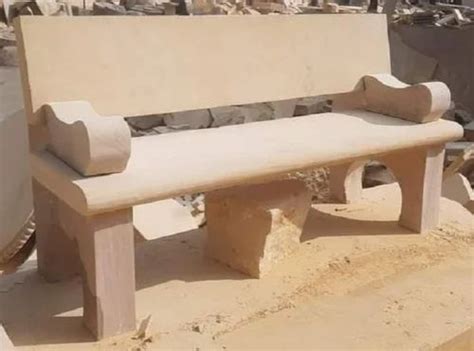 Modern Brown Marble Seating Garden Bench Length 5 Feet Seating