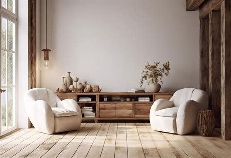 Premium AI Image Cozy Living Room Interior In Farmhousestyle D Render