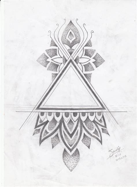 Triangle Tattoo Design By Artist Sandip