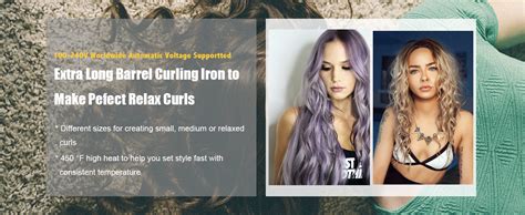 Lanvier 125 Inch Clipped Curling Iron With Extra Long Tourmaline