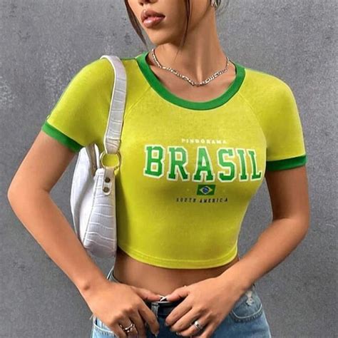 Brazilian Crop T Shirt Etsy