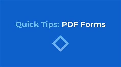 quick tips pdf forms [nocode] youtube